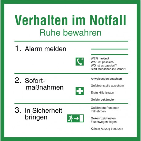 Verhalten im Notfall