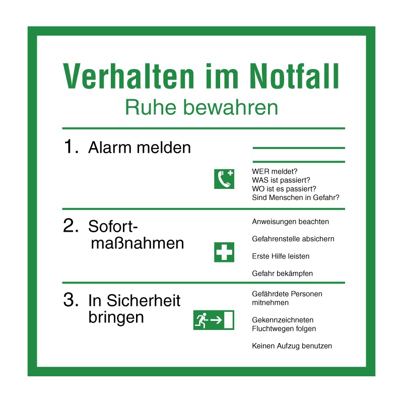 Verhalten im Notfall